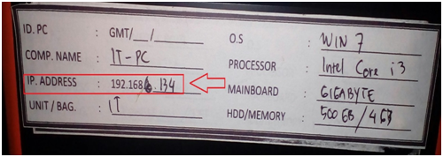 Cek IP dari Stiker PC – DANLIRIS